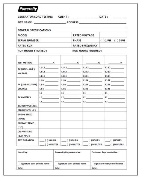 Load Bank Testing Procedure Powercity