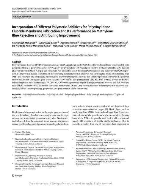 Incorporation Of Different Polymeric Additives For Polyvinylidene