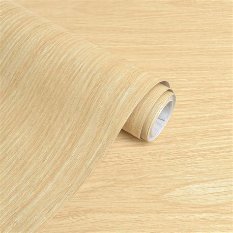 Fititem 236”×173” Wood Contact Paper Light Natural Wood Wallpaper Peel
