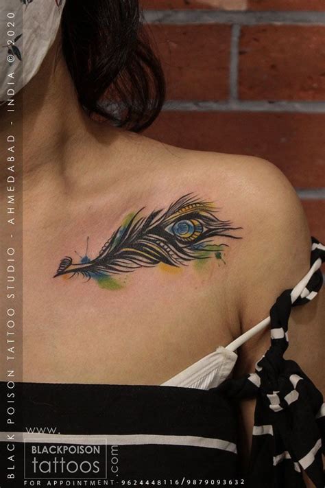 Peacock Feather Tattoo On Shoulder