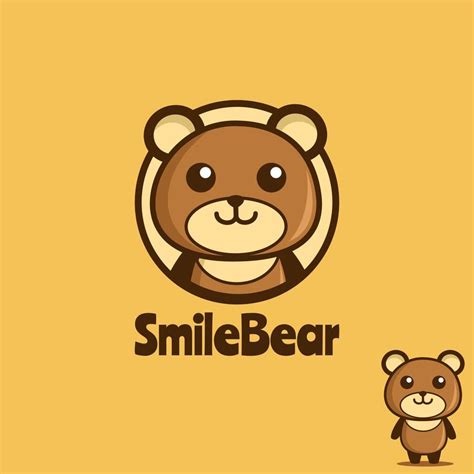 Cute Teddy Bear Mascot Logo Design Inspiration 4900014 Vector Art At