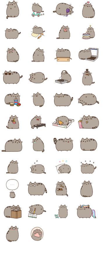 Facebook Pusheen Stickers By Cristiangranero On Deviantart