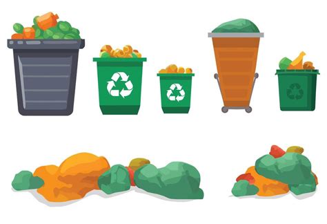 Residuos No Aprovechables Vectores Iconos Gráficos Y Fondos Para
