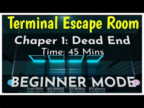 Roblox Terminal Escape Room Chapter 1 Beginner Mode Walkthrough Youtube
