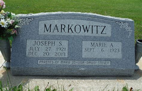 Joseph Steffes Markowitz 1921 2013 Find A Grave Memorial