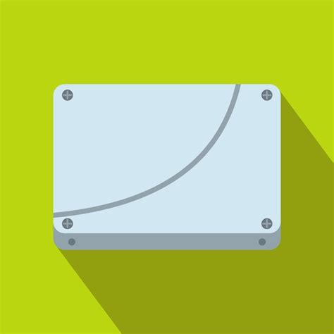 Premium Vector Database Icon In Flat Style On A Green Background