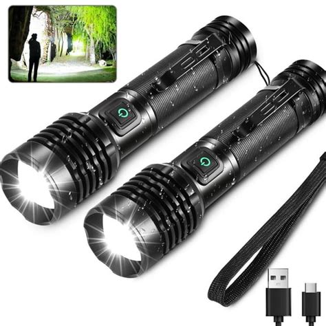 Otgfrf Mini Flashlight 4 Pack Led Rechargeable Flashlights High Lumens