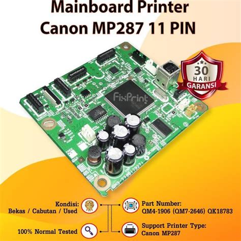 Jual Mainboard Canon Mp287 Logic Board Printer Mp287 Motherboard Mp287