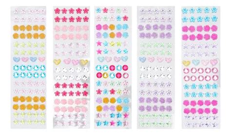 Adesivos Acrílicos De Strass The Face 5 Folhas Parcelamento Sem Juros