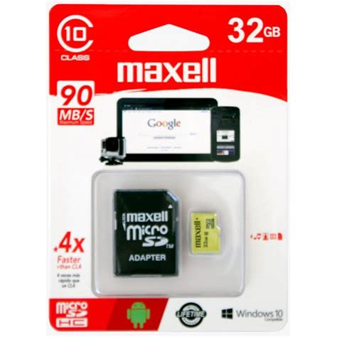 Tarjeta Microsd Maxell 8gb Clase 10