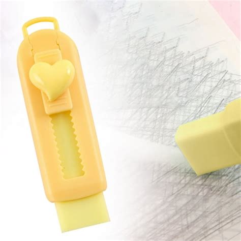 Creative Retractable Pencil Erasers With Colored Push Pull Rubber