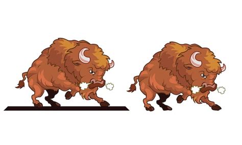 Premium Vector Crazy Bull