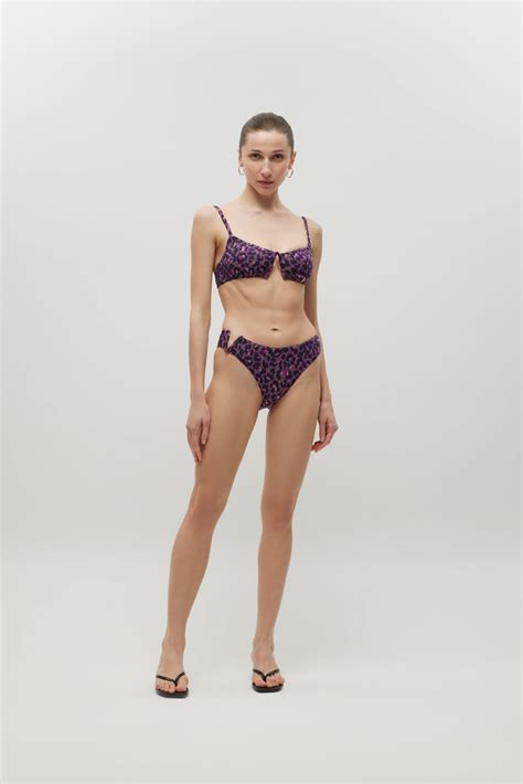 Pauline Pink Leopard Textured Bikini Anais Margaux