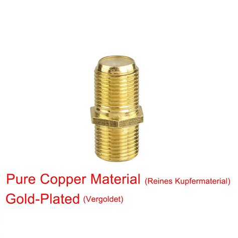 Mua Coaxial Cable Connector Rg6 F Type Gold Plated Adapter Female To Female Coax Extender Tv