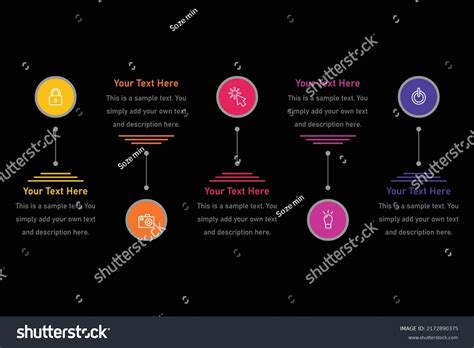 Circle Flowchart Scheme Infographics Chart Element Stock Vector Royalty Free