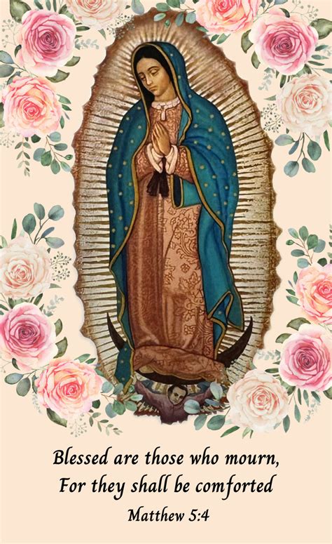 Prayer Cards Our Lady Of Guadalupe Catholic Prayer Cards Mother Mary