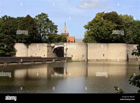 Lille Gate On The Ramparts And Moat Fortifications Around The Town Of