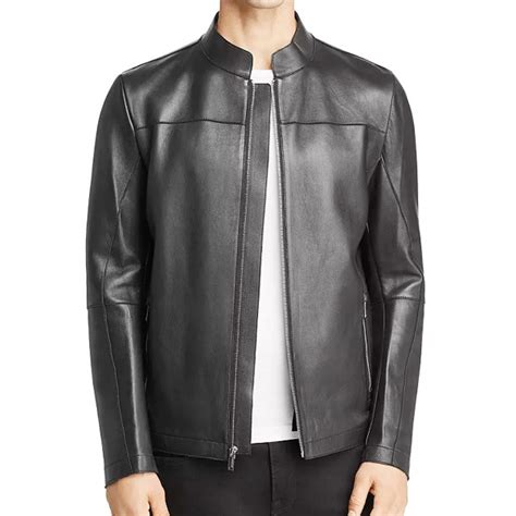 Buy Mens Double Faced Black Leather Jacket Hussar Jackets
