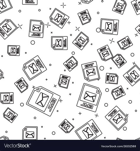 Black Eml File Document Icon Download Eml Button Vector Image