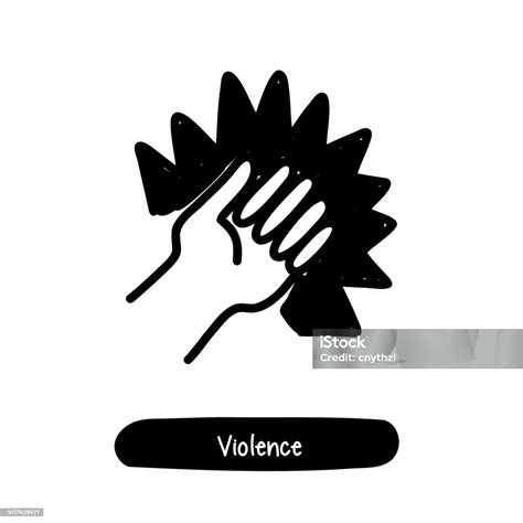 Gewaltikone Symbol Für Trendige Vektorillustrationen Im Stil Stock