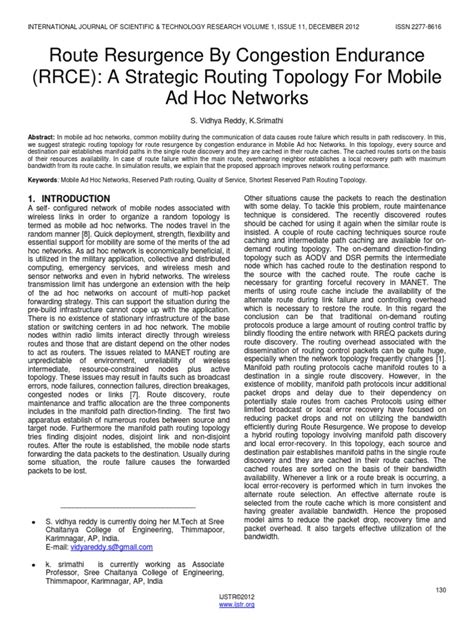 pdf route resurgence by congestion endurance rrce a strategic routing