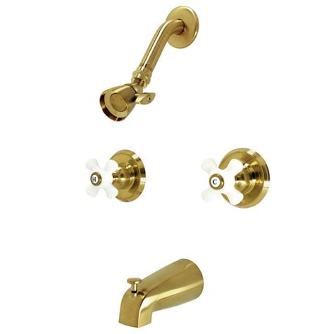 Kingston Brass Kb247px Victorian Tub And Shower Faucet With Porcelain