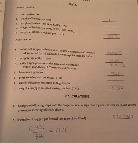 Solved The Calculations Portion A B C D E Both Chegg