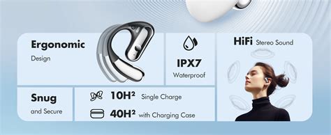 Open Ear Headphones Ultra Comfort Open Ear Earbuds Open