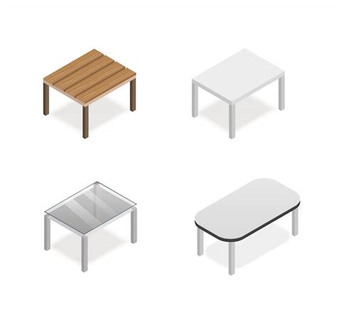 Premium Vector Isometric Table Vector