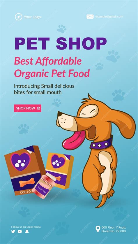 El Mejor Diseño De Plantilla De Retrato De Comida Orgánica Para Mascotas Asequible De La Tienda