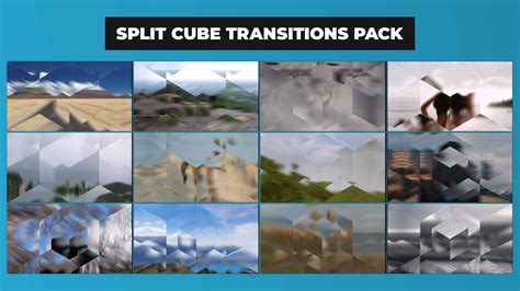 Split Cube Transitions Pack After Effects Template Youtube