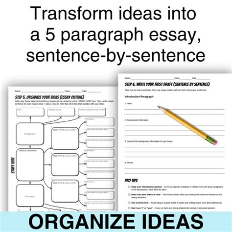 How To Write An Essay 5 Paragraph Graphic Organizer Writing Template