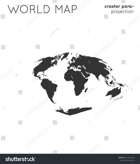World Map Globe Craster Parabolic Projection Stock Vector Royalty Free 1359023678 Shutterstock