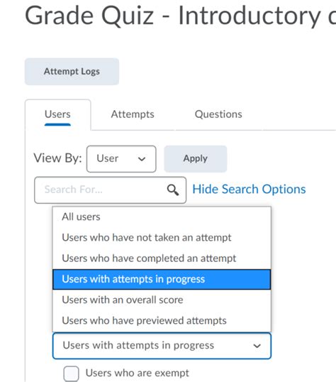 How Do I Submit A Quiz Attempt On Behalf Of My Student Welcome To Brightspace Resources