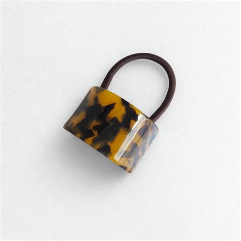 Tortoise Shell Hair Tie Chunky Hair Elastic Ties Retro Acetate