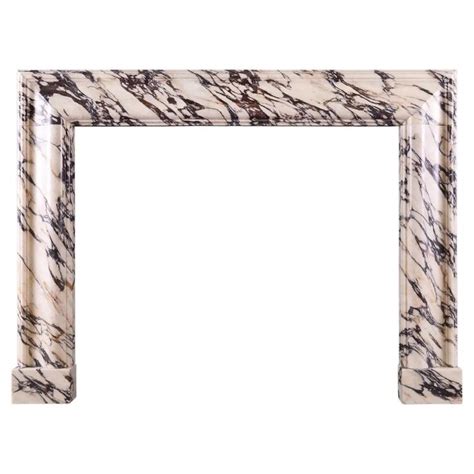 Striking Bolection Fireplace In Italian Breche Violiette Marble