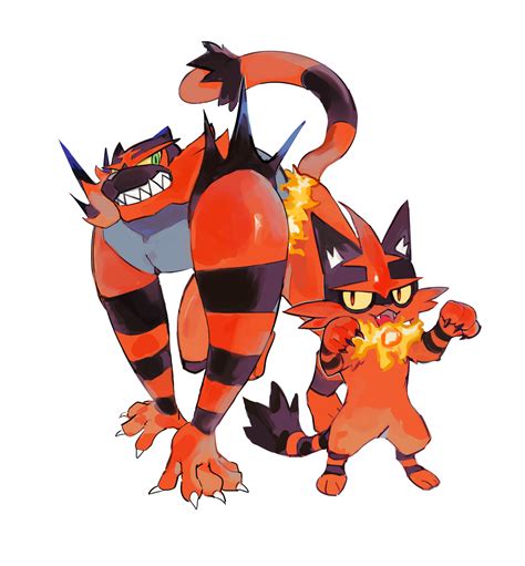 Incineroar And Torracat Pokemon Drawn By Maumaujanken Danbooru