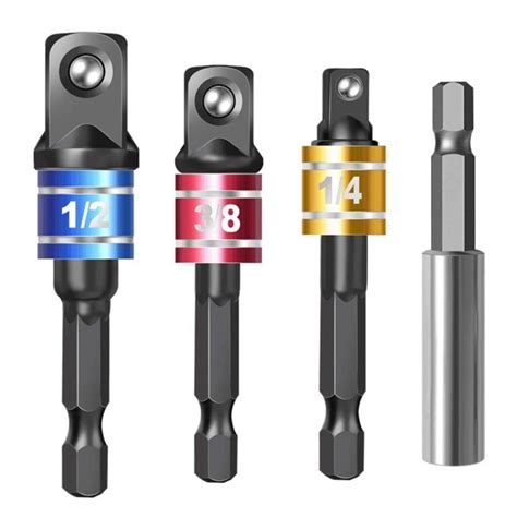 Nanliy Pieces Impact Driver Socket Adapter Set With Magnetic Extension Bit Holder For