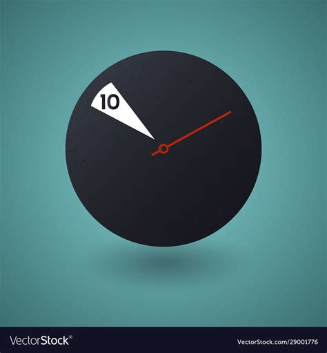 Clock Icon In Flat Style Timer On White Royalty Free Vector