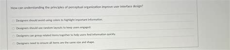 Solved How Can Understanding The Principles Of Perceptual