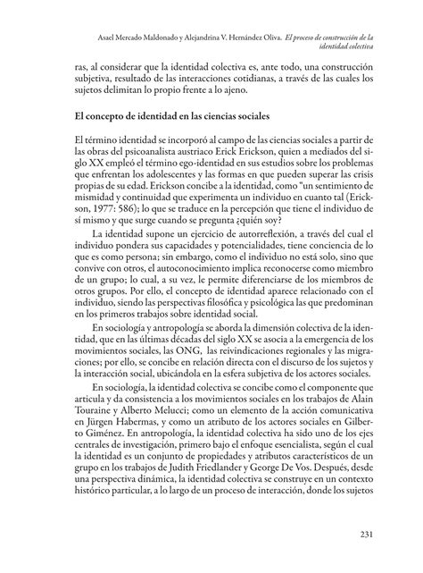 El Proceso De Construcción De La Identidad Colectivapdf