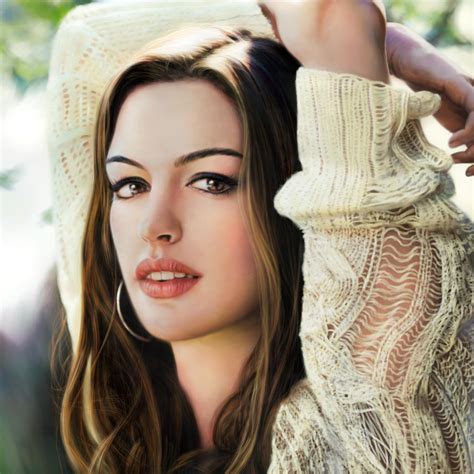 Anne Hathaway Portrait By Namkoart On Deviantart