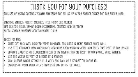 Nc 5th Grade Science Word Wall By Clarissa Raye Teaches Tpt