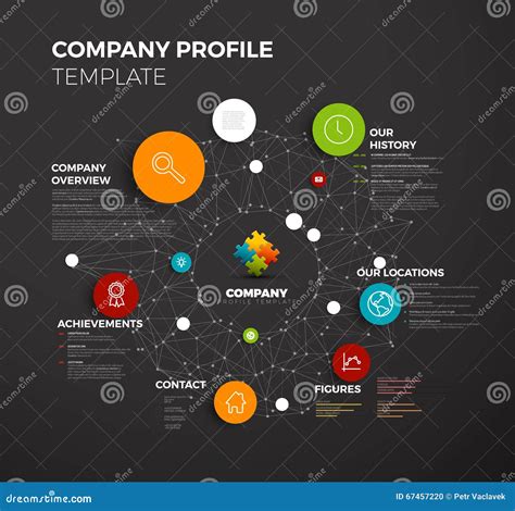 Vector Company Infographic Overview Design Template Stock Vector Illustration Of Company