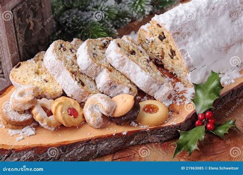 Stollen Cake Stock Image Image Of Holly Horizontal 21963085