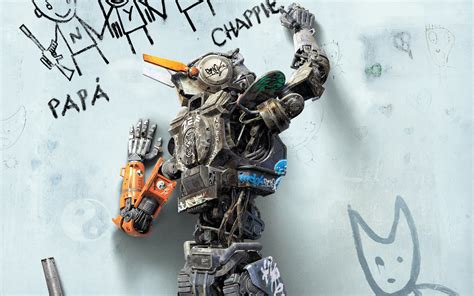 Chappie Robot With Graffiti On A Wall Hd Wallpaper Rare Gallery
