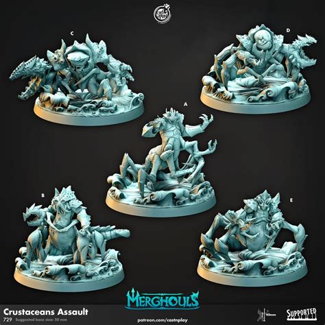 Crustacean Assault Dnd And Wargaming Miniature Merfolk Pathfinder
