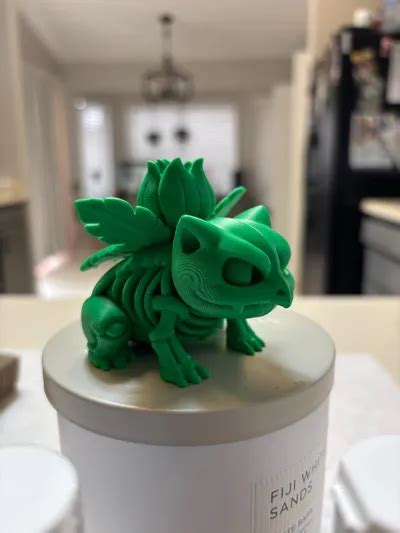 Ivysaur Pokemon Skeleton Stylized Kawaii Cute By Mad Power Makerworld