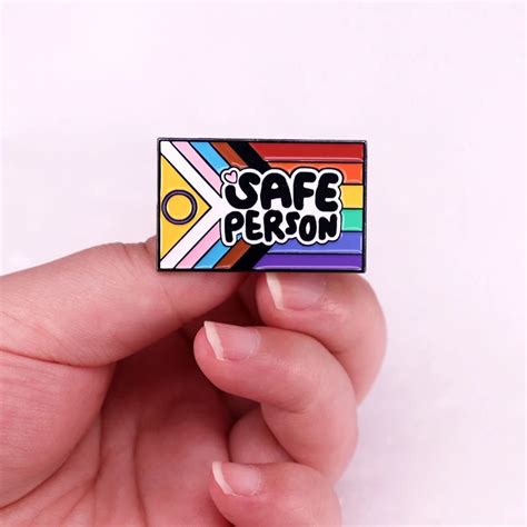 Intersex Progress Pride Safe Person Pin Rainbow Republic