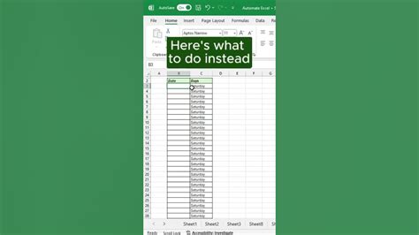 Master Excel Tricks To Save Time On Weekdays Youtube